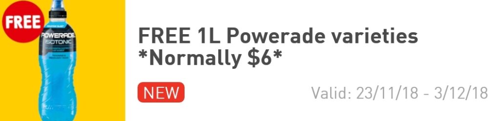 DEAL: 7-Eleven App – Free 1L Powerade | Frugal Feeds