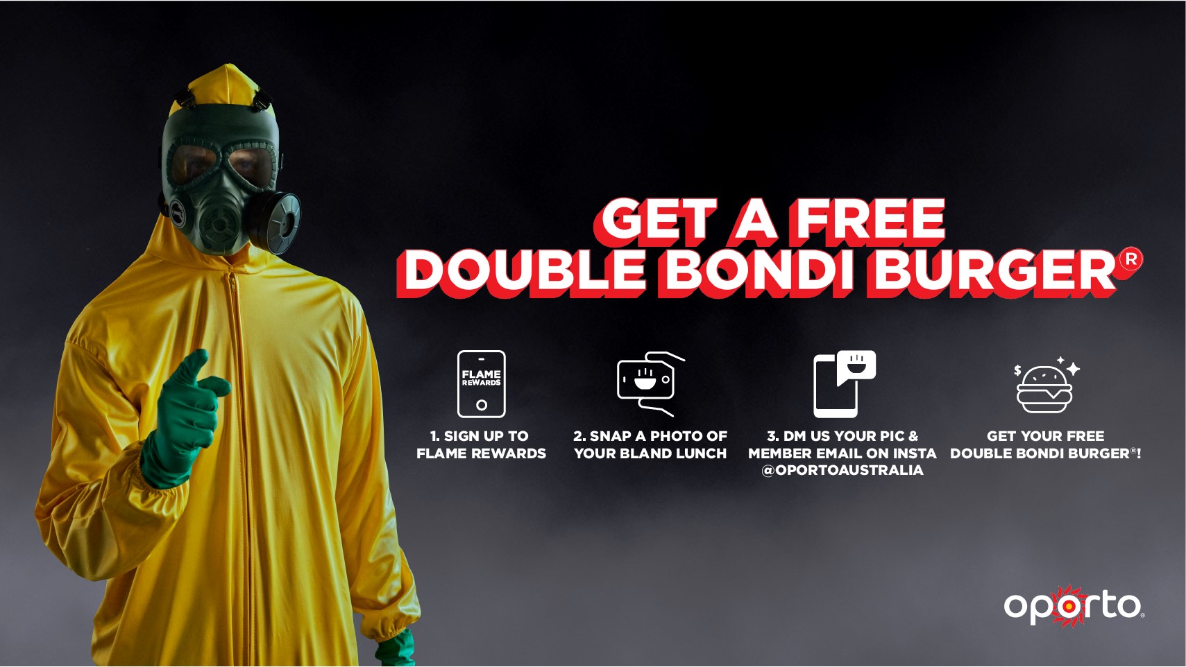 DEAL: Oporto - Free Double Bondi Burger for Flame Rewards Members (4-6 ...