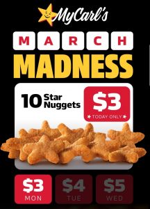 DEAL: Carl's Jr - 10 Star Nuggets for $3 via App (1 March 2021 ...