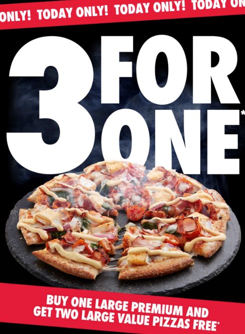 DEAL: Domino's - Buy One Large Premium Pizza, Get 2 Large Value Pizzas ...
