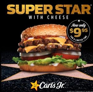 DEAL: Carl's Jr - $9.95 Super Star with Cheese | Frugal Feeds