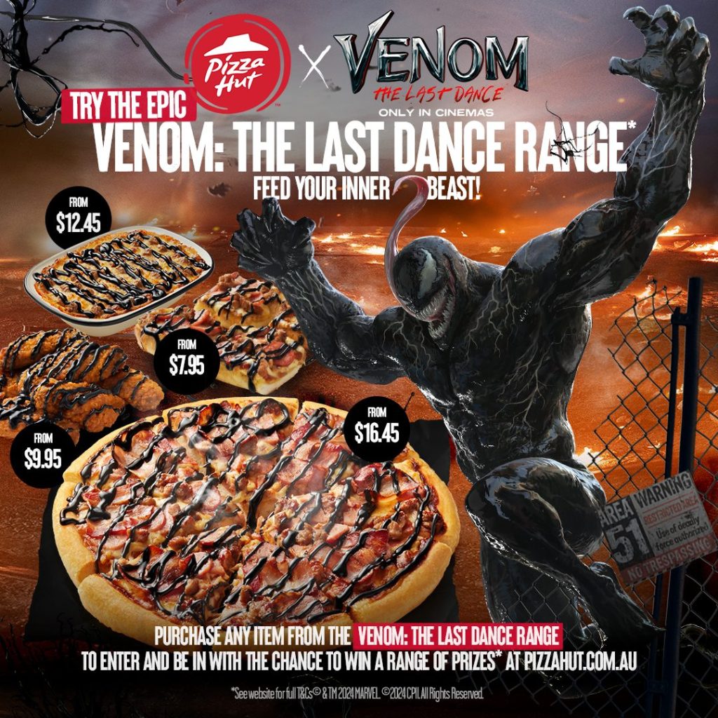NEWS: Pizza Hut Venom: The Last Dance Range | Frugal Feeds