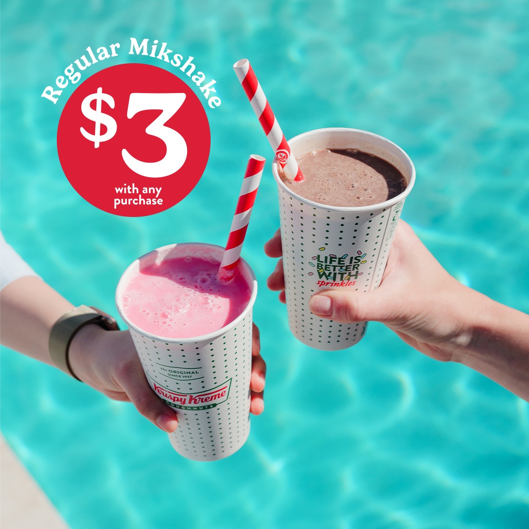 DEAL: Krispy Kreme – $3 Regular Milkshake with Any Purchase (until 25 ...