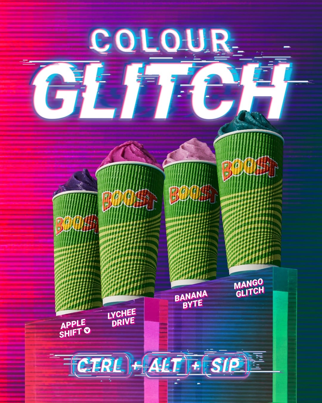 Boost’s “Colour Glitch” Smoothies Are Here - And They Don’t Taste Like ...