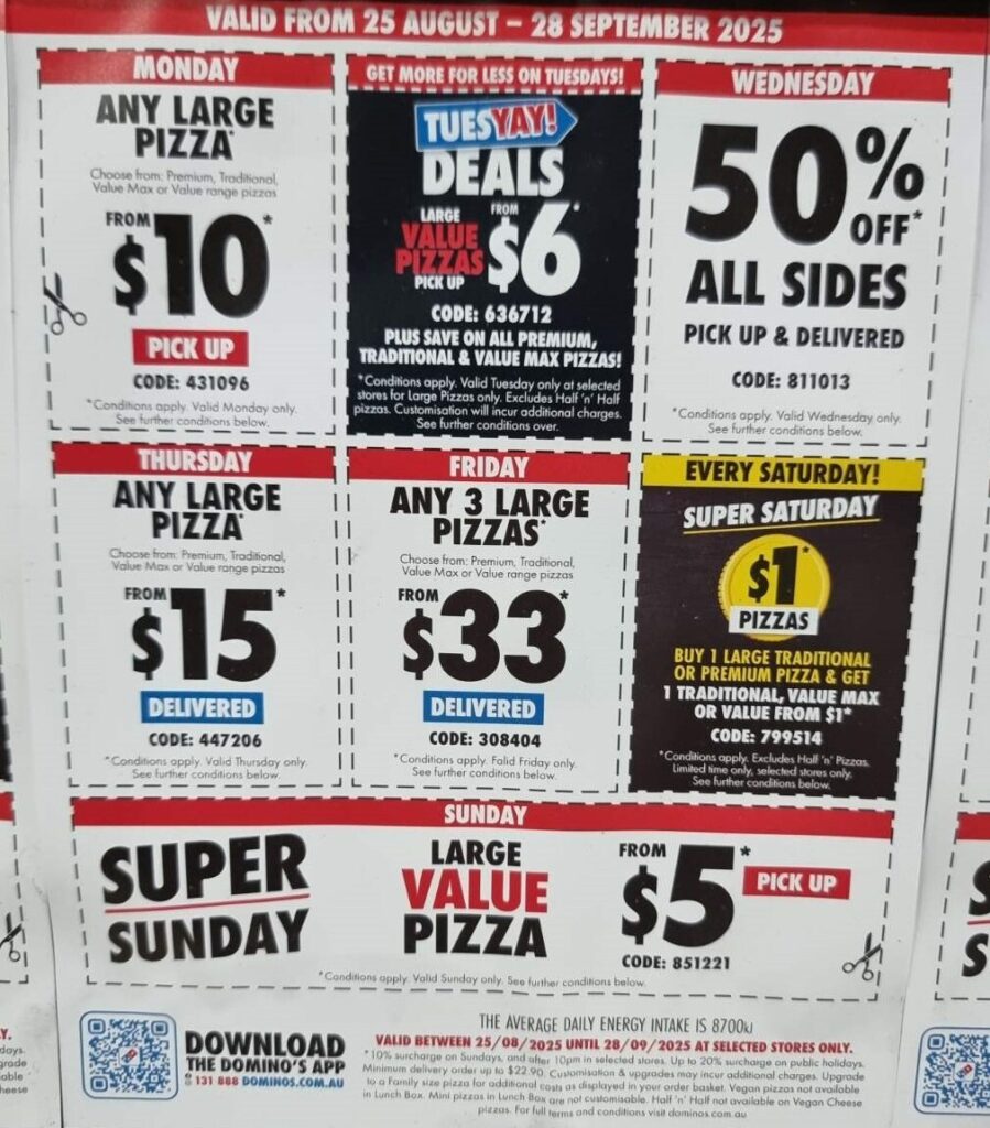 Domino’s Daily Deals at Selected Stores until September 25 - 50% off ...