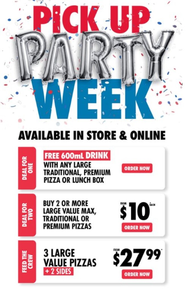 Domino’s Pick Up Party Week Offers Deals for One, Two or a Crew ...