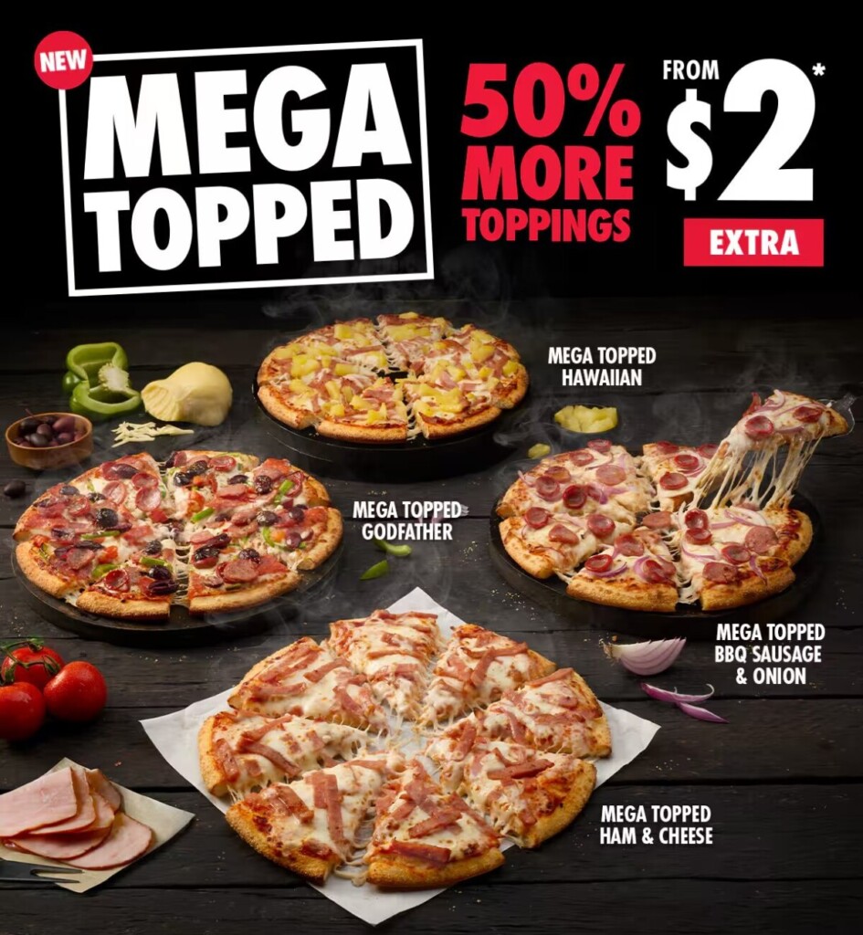 Domino’s Launches Mega Topped Pizzas with 50% More Toppings From $2 ...
