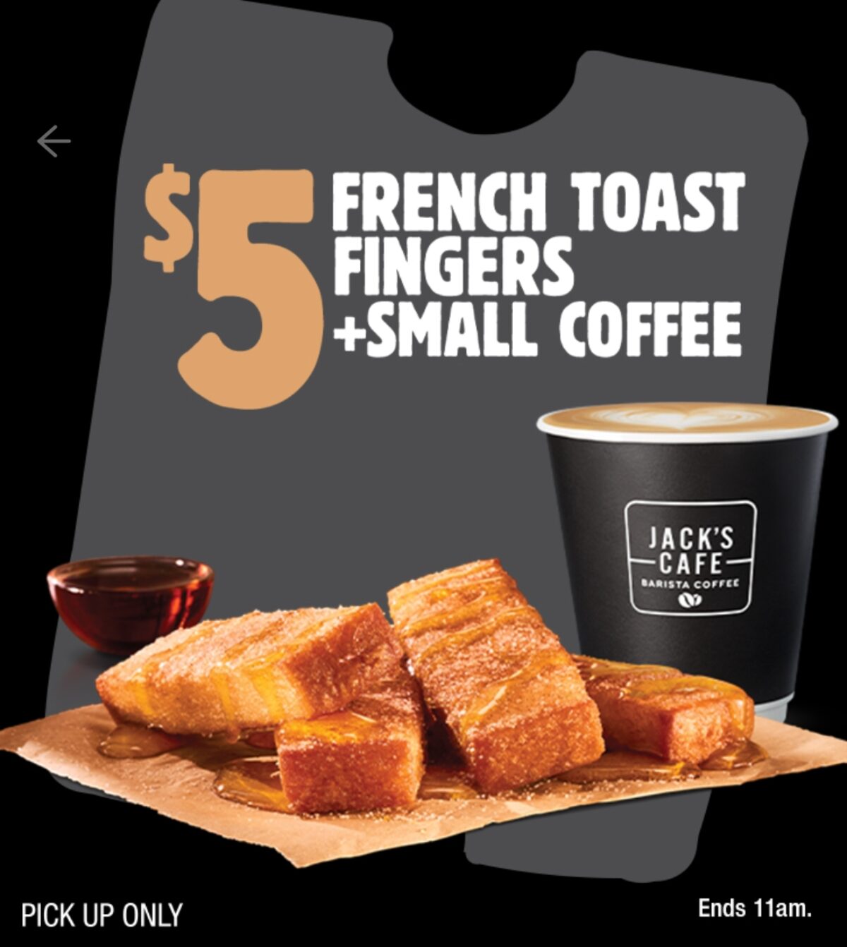 Hungry Jack’s $5 French Toast Fingers & Coffee Deal via App Until July ...
