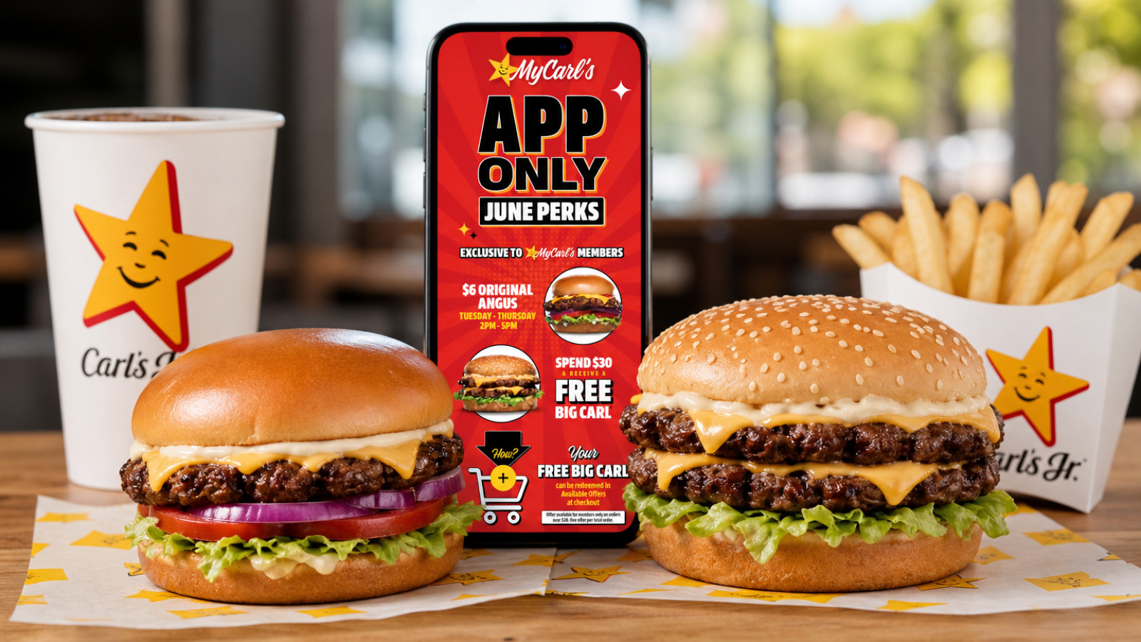 Carl’s Jr June App Perks: $6 Original Angus and Free Big Carl With $30 ...